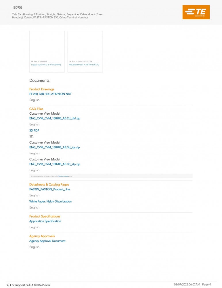 TE Connectivity 180908 technical document page 4