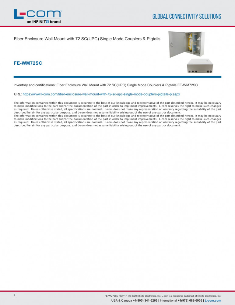 FE-WM72SC technical document page 2