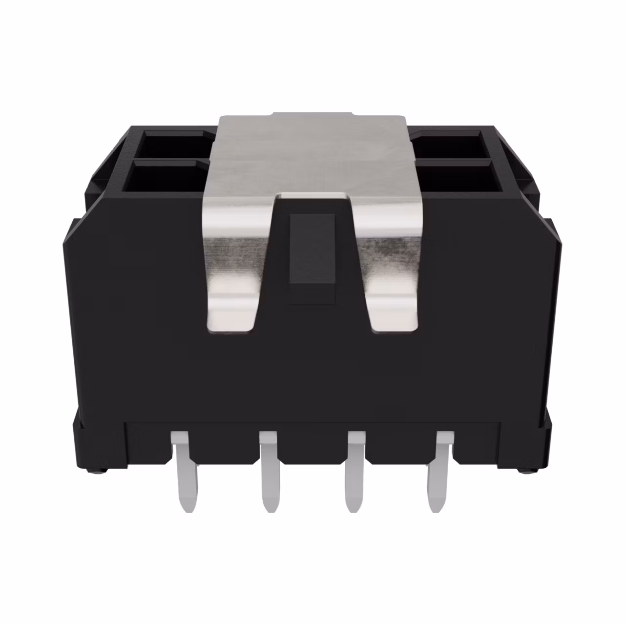 Micro-Fit 3.0 Vertical Header, 3.00mm Pitch, Dual Row, 8 Circuits, Straight Tail, with PCB Polarizing Peg, 2.54µm Matte Tin Plating, Glow-Wire Capable, Black, Tape and Reel, with Pick and Place Cap for sale