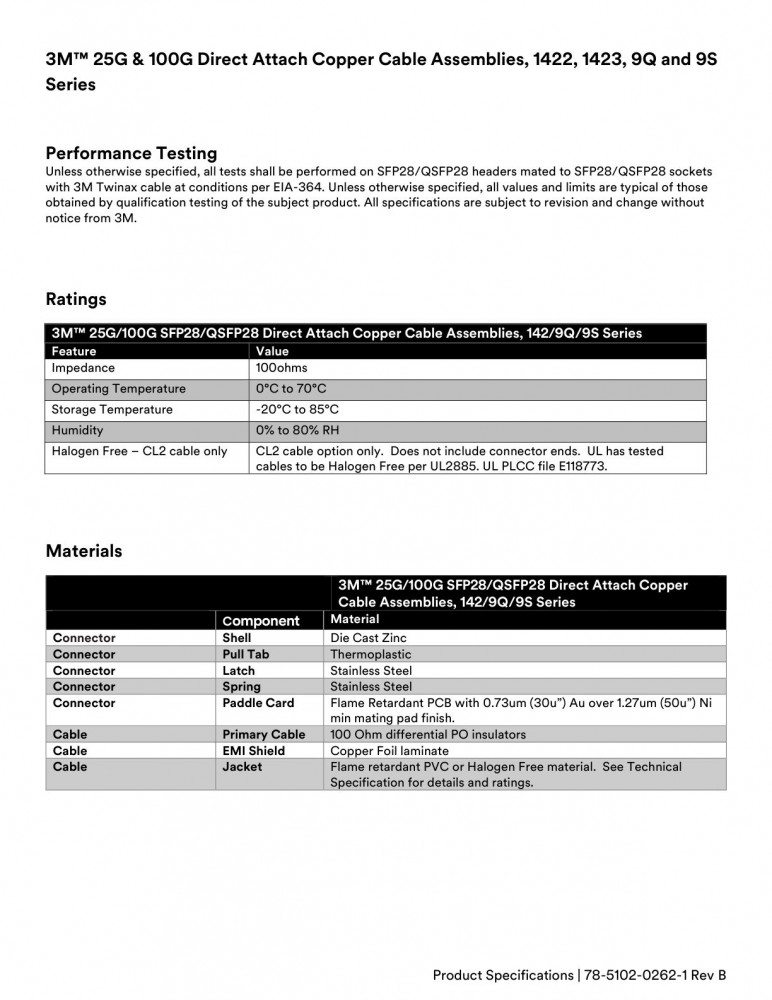 3M 9Q Series technical document page 2