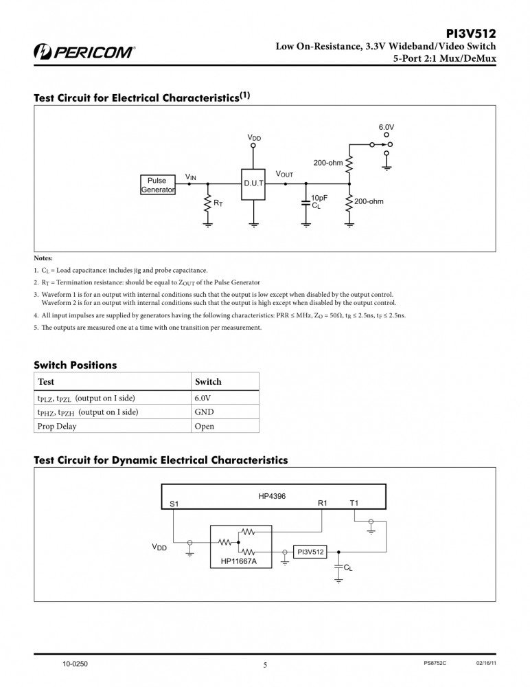 PI3V512QE datasheet page 5