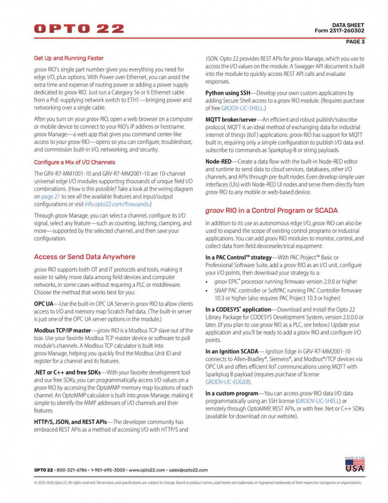 GRV-R7-MM1001-10 documentation page 3
