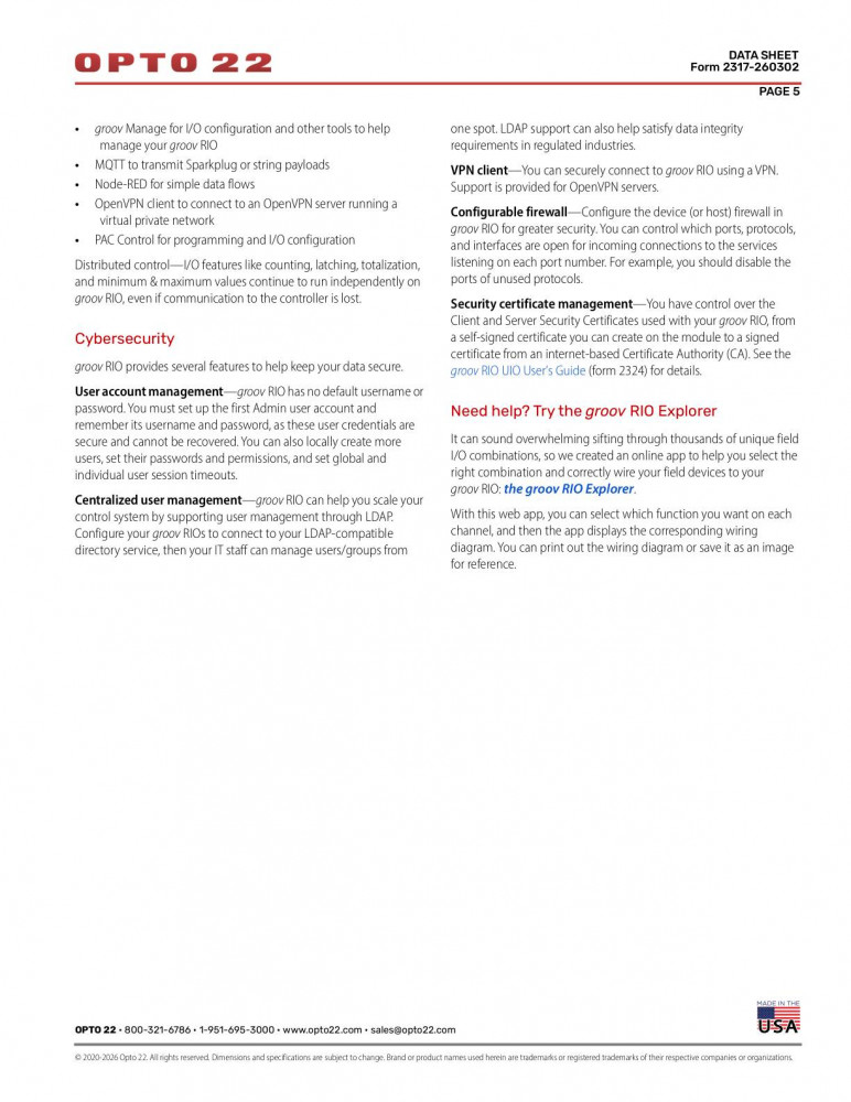 GRV-R7-MM1001-10 documentation page 5