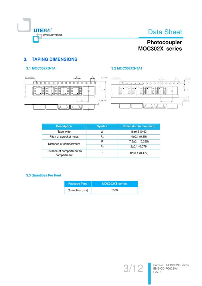 MOC3021S datasheet page 4