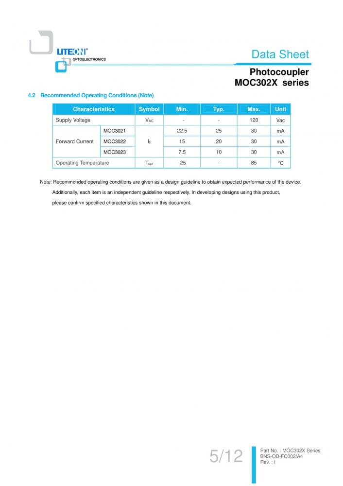 MOC3021S datasheet page 6