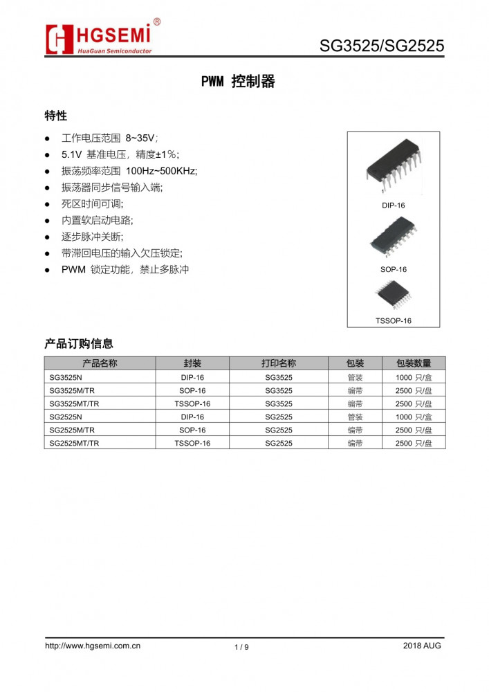 SG2525M/TR datasheet page 1