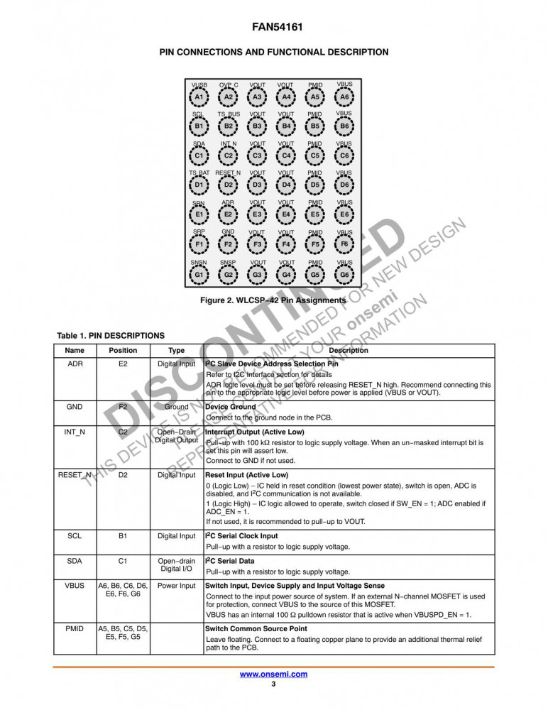 FAN54161 datasheet preview, page 3