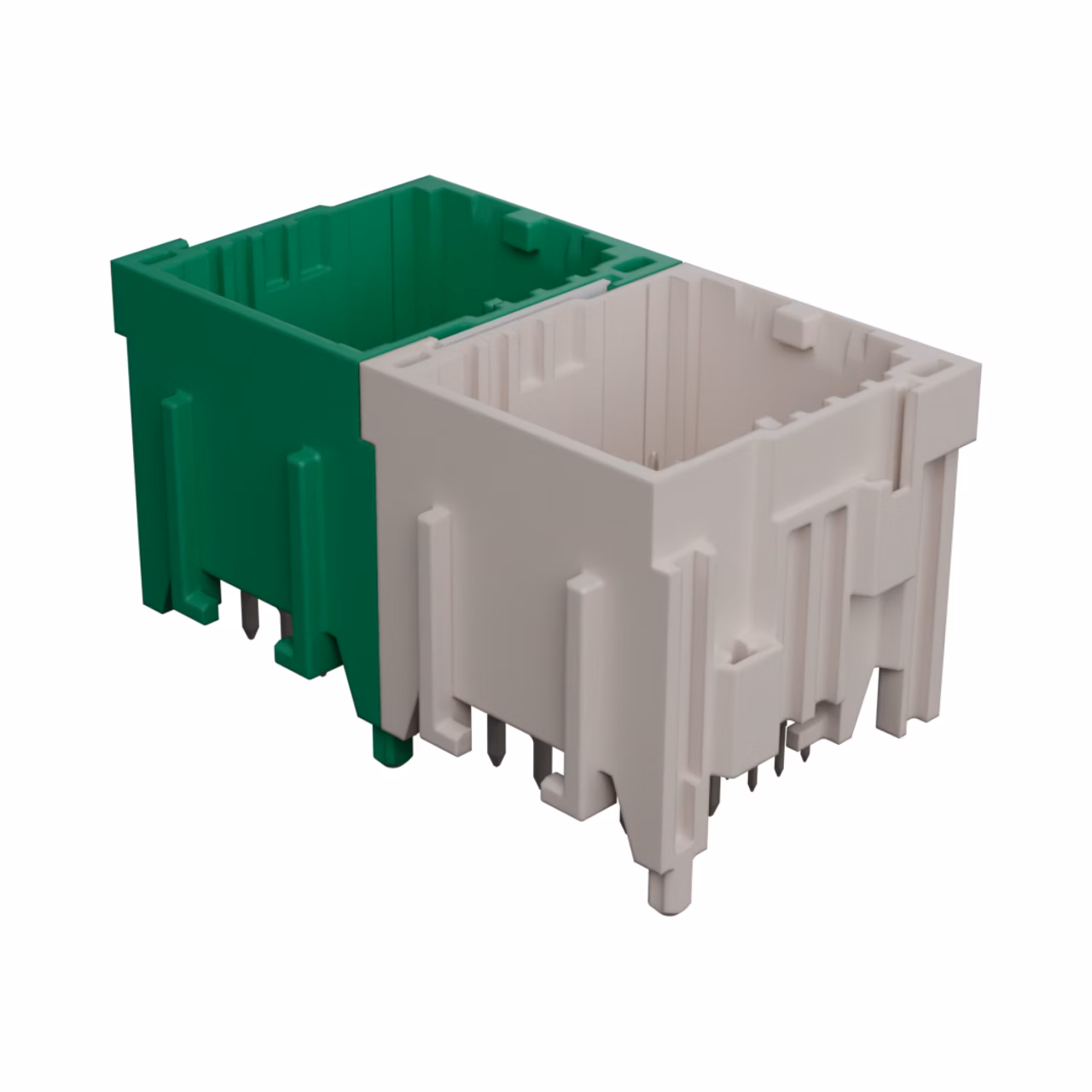 stAK50h 2 Bay Vertical Hybrid Header, 50 Circuits, Bay 1: 25 Circuit/Key 1/Green; Bay 2: 25 Circuit/Key 2/Gray; Tray for sale