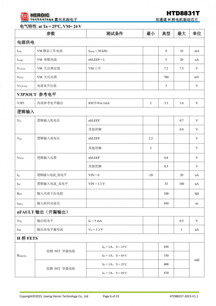 HTD8831TTPN datasheet page 6