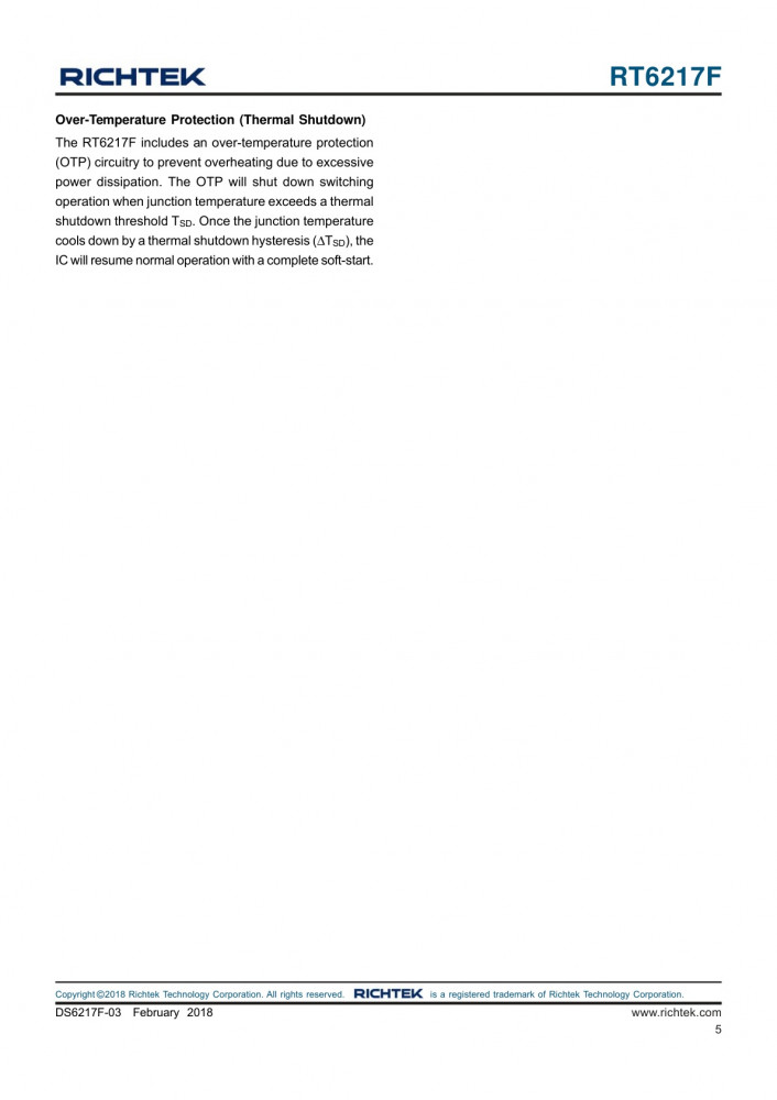 RT6217F technical document page 5