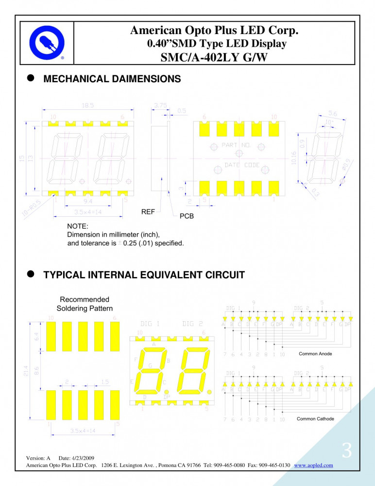 SMA402LY datasheet page 3