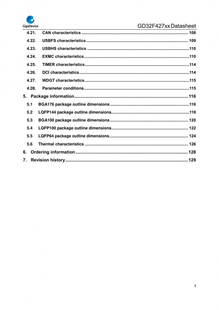 GD32F427RET6 datasheet page 4