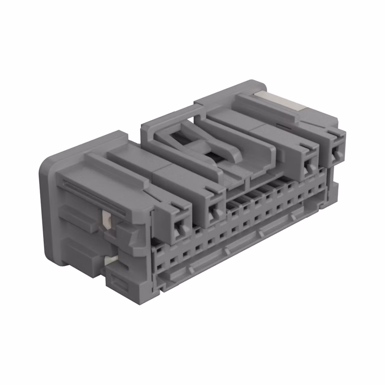 Mini50 Unsealed Receptacle, UL 94 HB, 3 Rows, without CPA, 34 Circuits, Polarization Option B, Gray for sale