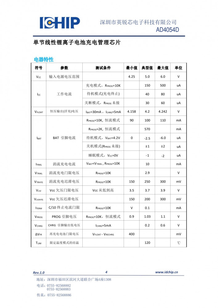 AD4054D datasheet page 4