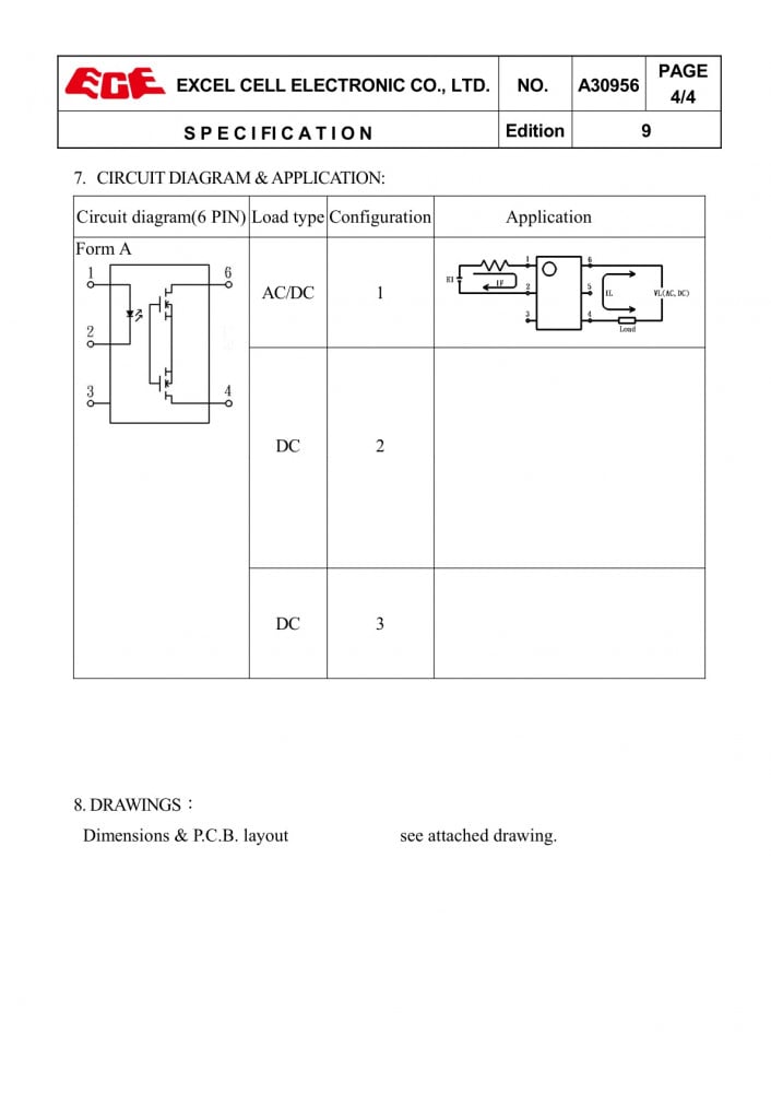 ECE EPR MOS Relay datasheet page 4