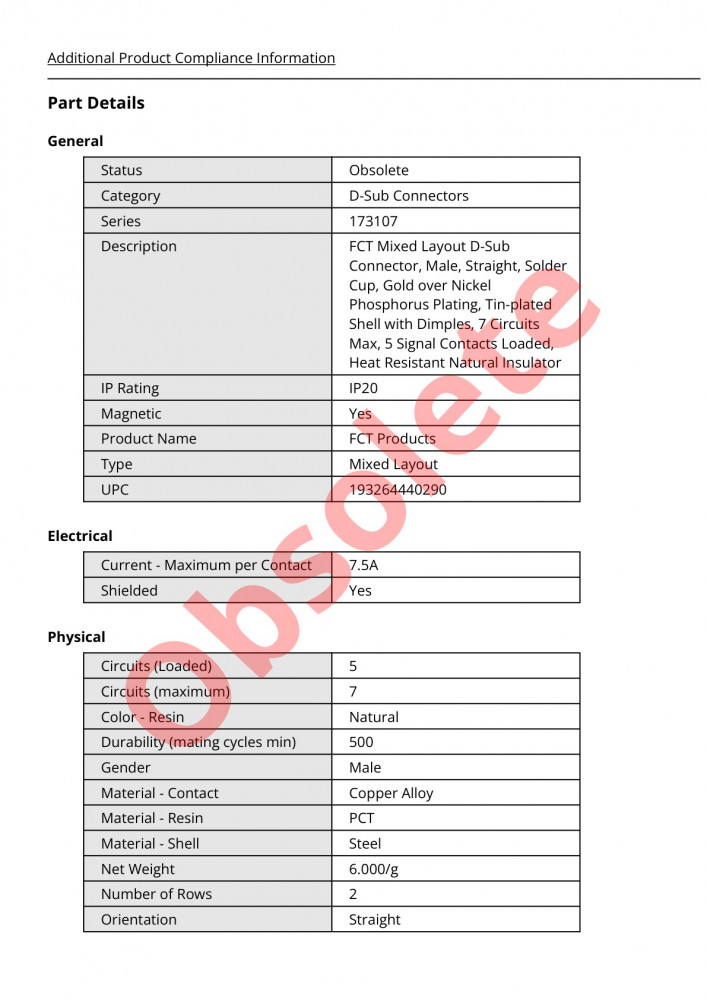 MOLEX 1731071866 product drawing, page 2