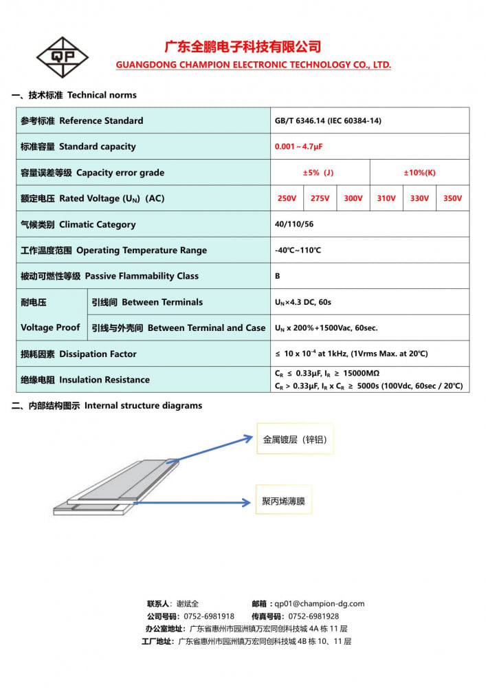 CHAMPION datasheet page 1
