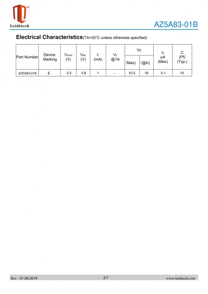 AZ5A83-01B datasheet page 2