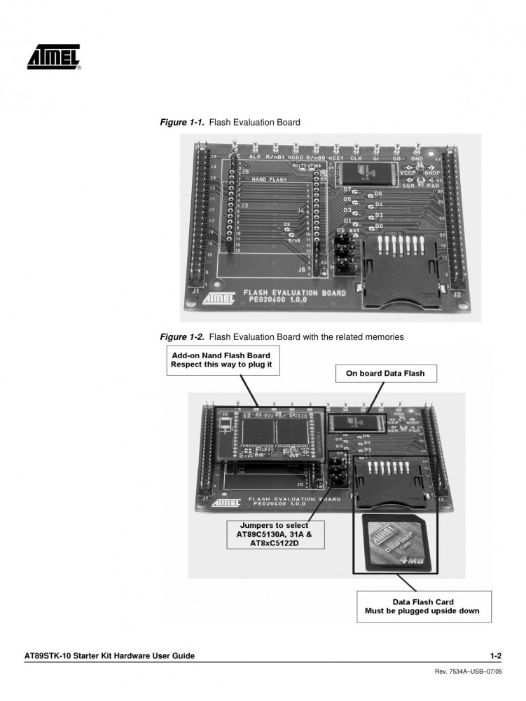 AT89STK-10 hardware guide page 4