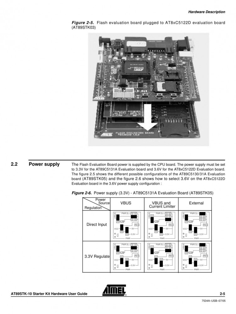 AT89STK-10 hardware guide page 7