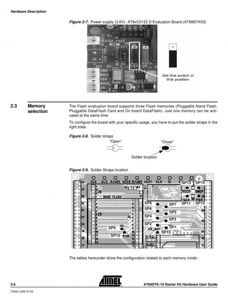 AT89STK-10 hardware guide page 8