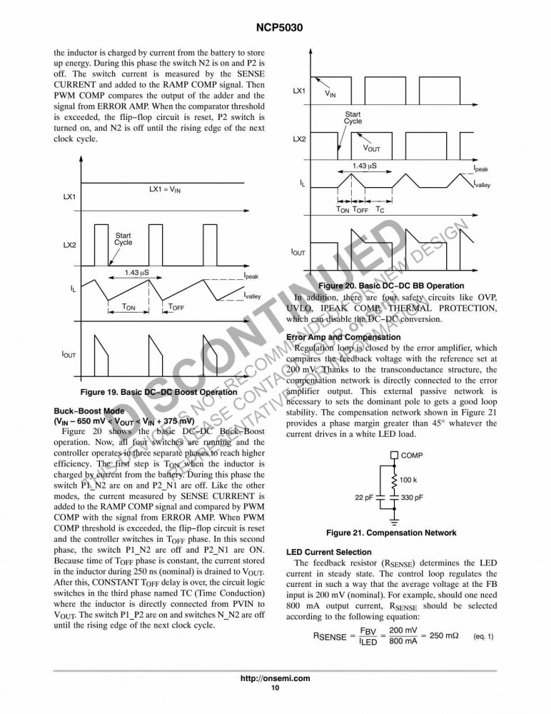 NCP5030 datasheet page 10