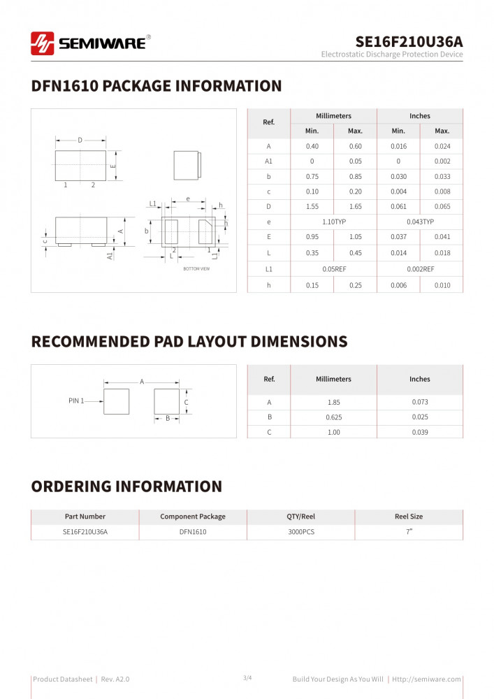 SE16F210U36A technical document page 3