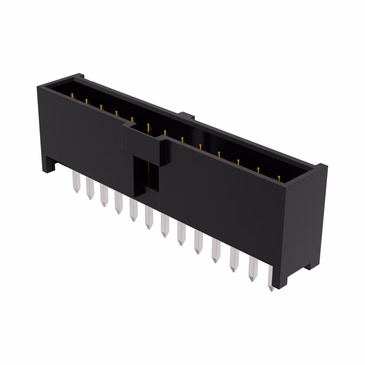 C-Grid III PCB Header, 2.54mm Pitch, Through Hole, Single Row, Vertical, Shrouded, 13 Circuits, 0.05µm Gold (Au) Flash Plating for sale
