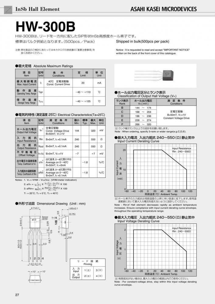 AKM HW-300B datasheet page 1