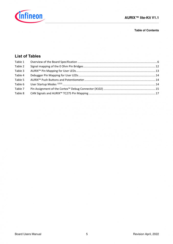 AURIX TC275 lite Kit manual page 5