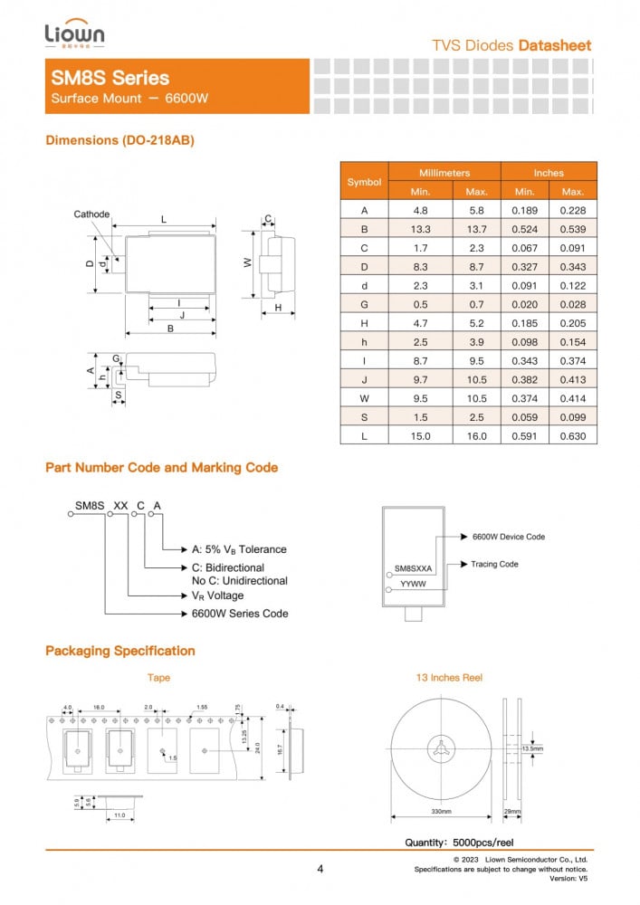 SM8S series datasheet page 4