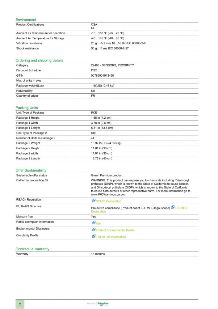 XS1M12KP340 technical document page 2