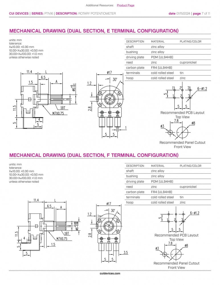 PTN16 datasheet page 7
