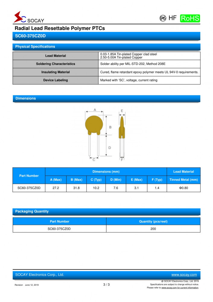 SC60-375CZ0D datasheet page 3