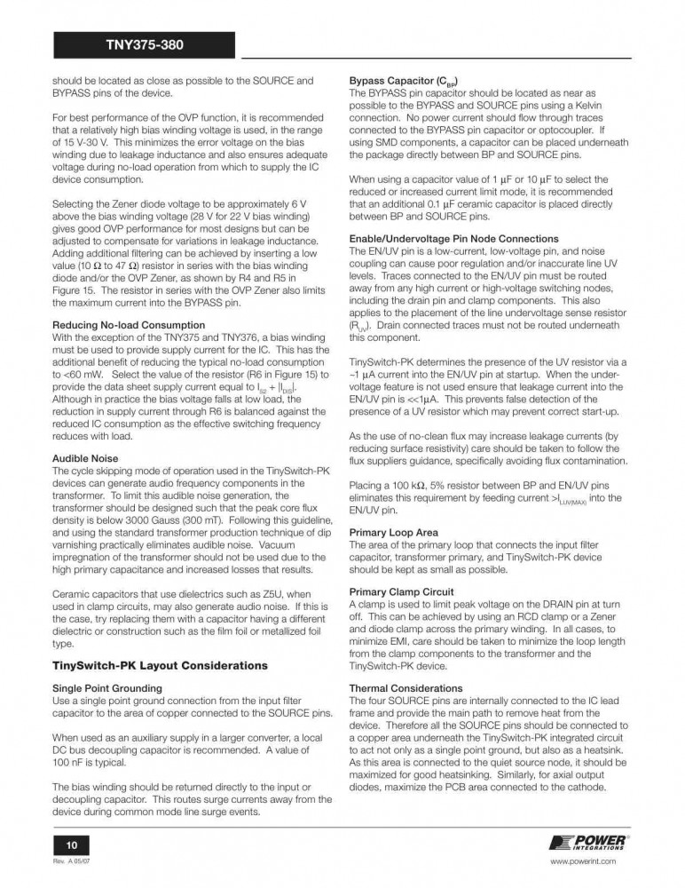 TNY380PN datasheet page 10