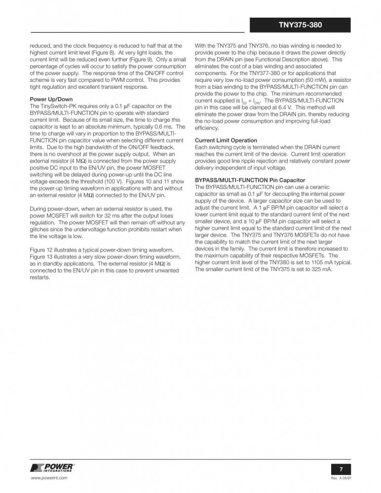 TNY380PN datasheet page 7