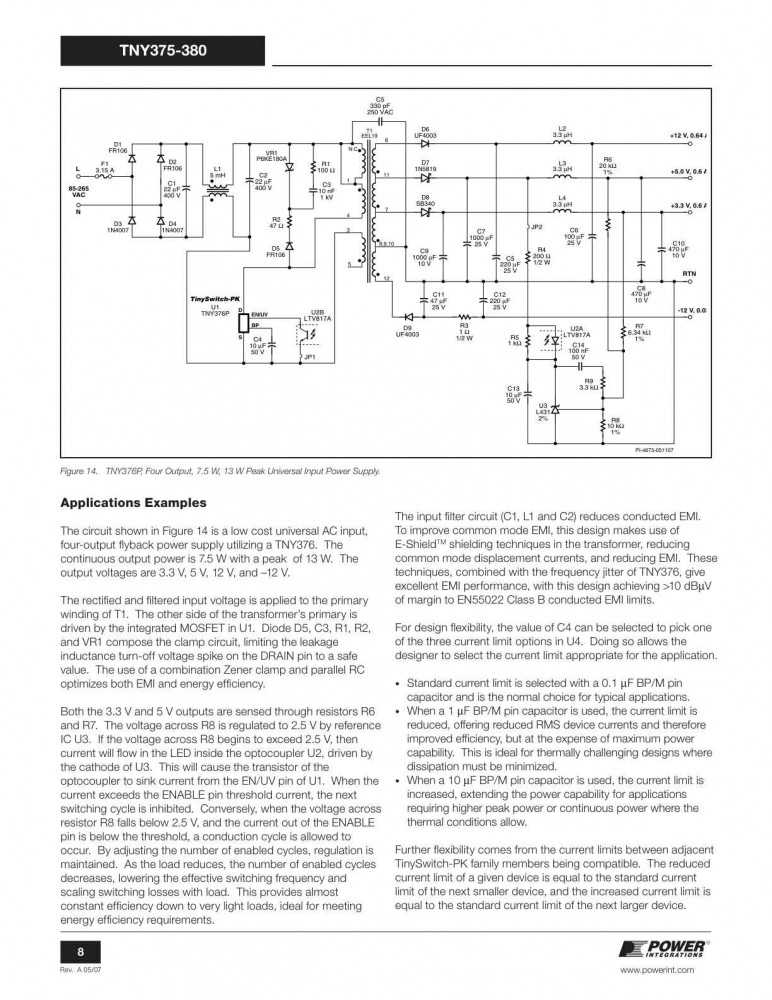 TNY380PN datasheet page 8