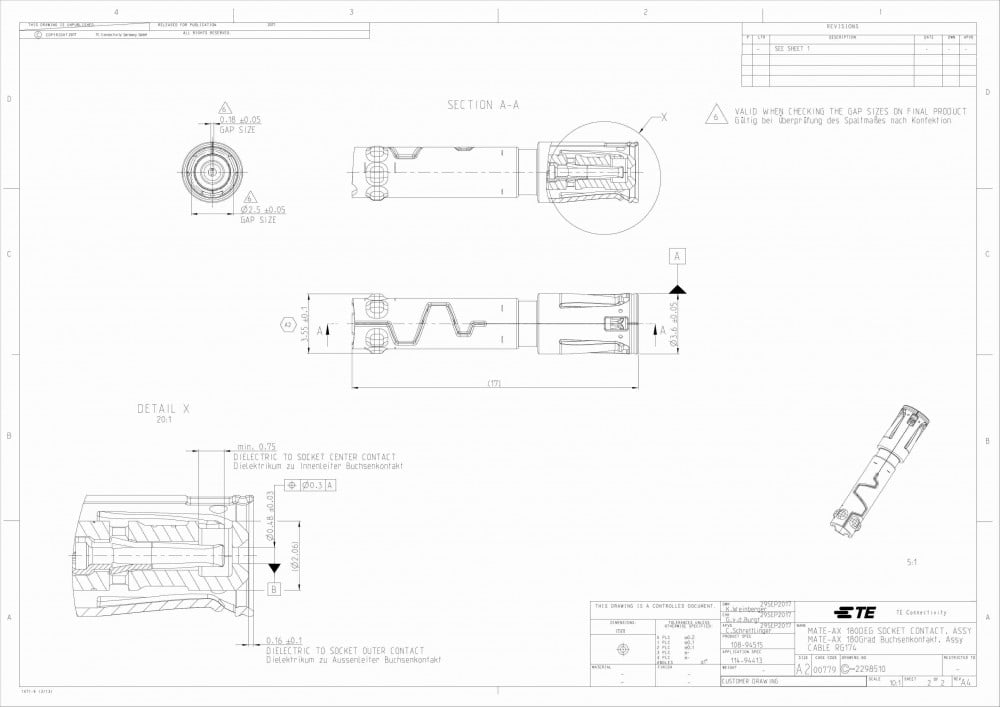 TE Connectivity 2298509-1 drawing, sheet 2