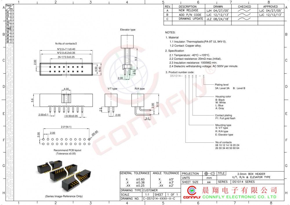 DS1014-14SF1B-B technical drawing page 1
