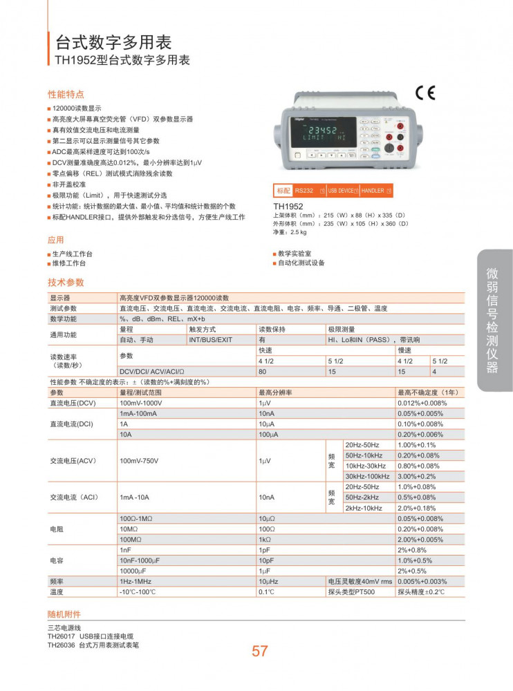 Tonghui TH1963 technical document preview