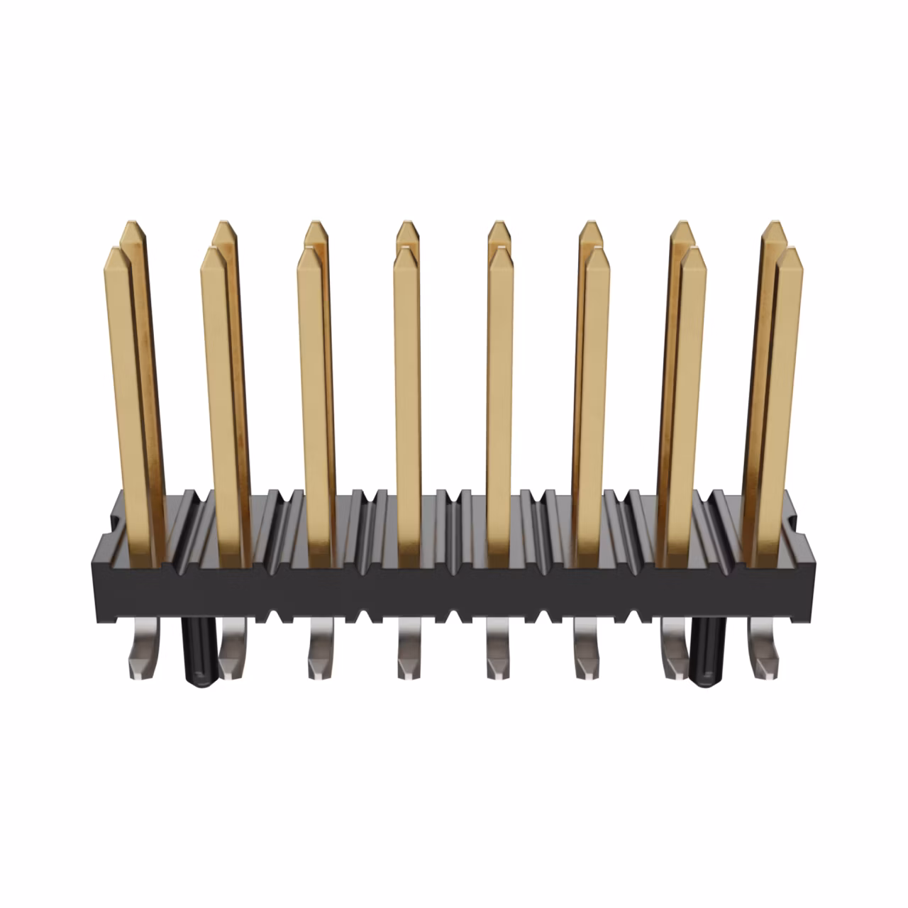 Milli-Grid Header, Vertical, Surface Mount, 16 Circuits, 0.38µm Gold (Au) Plating, Mating Pin Length 6.80mm, with Pegs, Tube, Lead-Free for sale