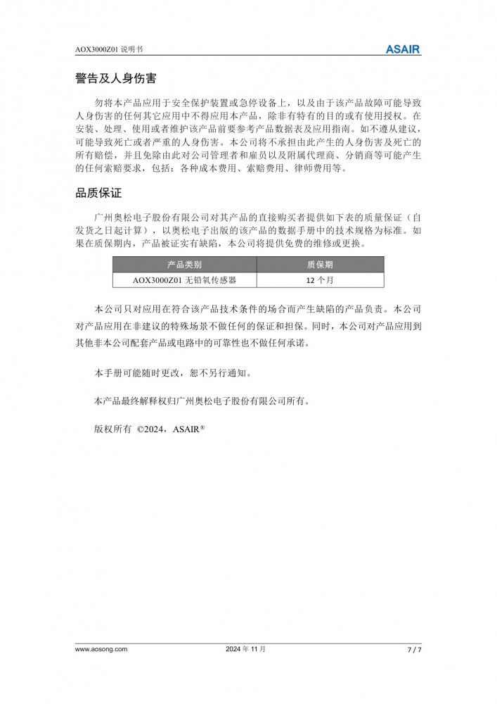 AOX3000Z01 datasheet page 7