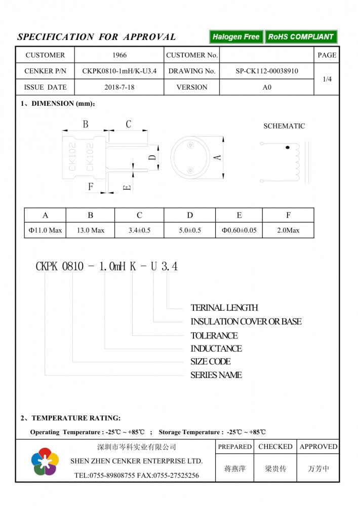 CKPK0810-1mH/K-U3.4 specification page 3