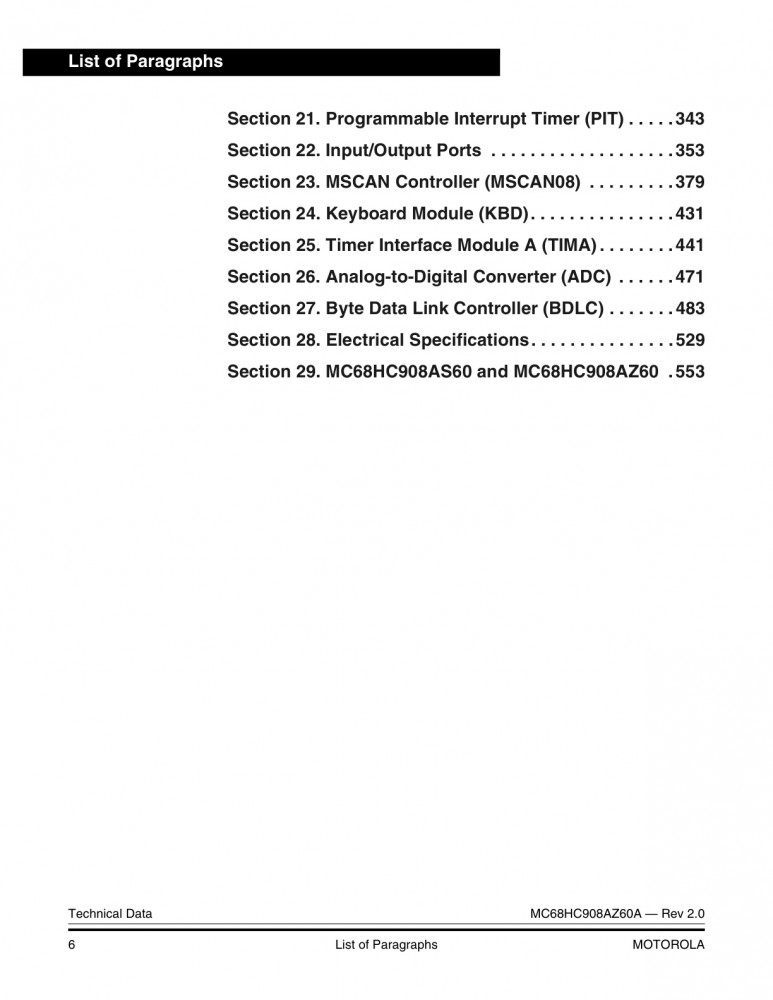 Motorola technical data page 6