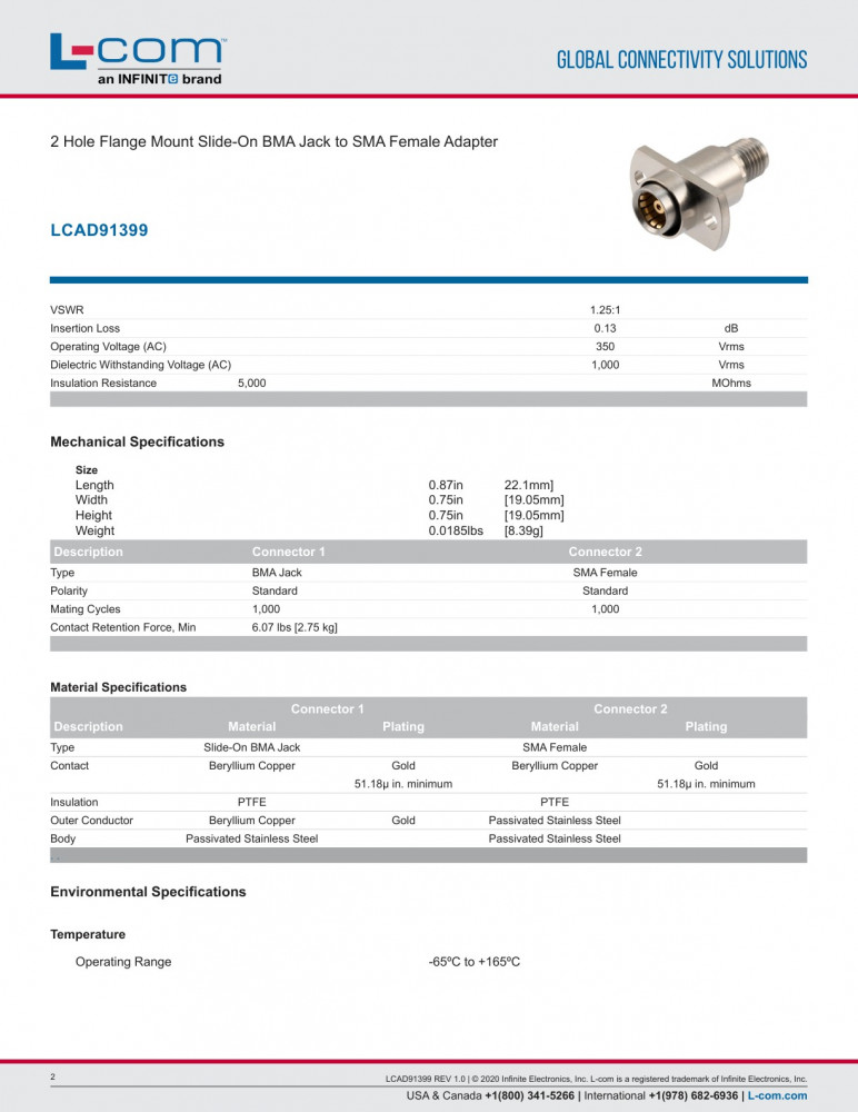 LCAD91399 product documentation page 2