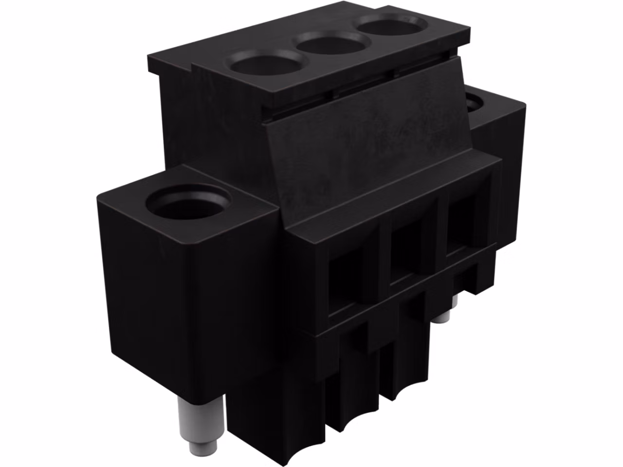 3.81mm Pitch Eurostyle Vertical Plug, with Retention Screws and Standard Imprinting, Rear Wire Entry, Gold (Au) Plated, Black, 3 Circuits for sale