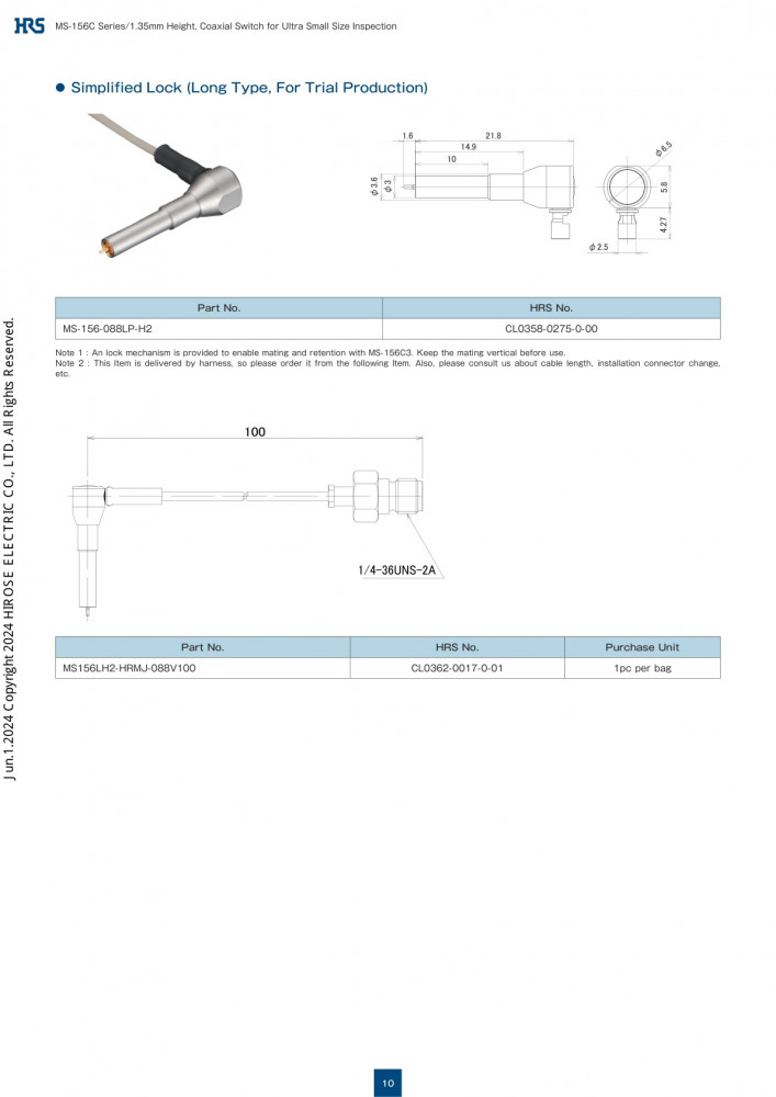 HRS MS-156C datasheet page 10
