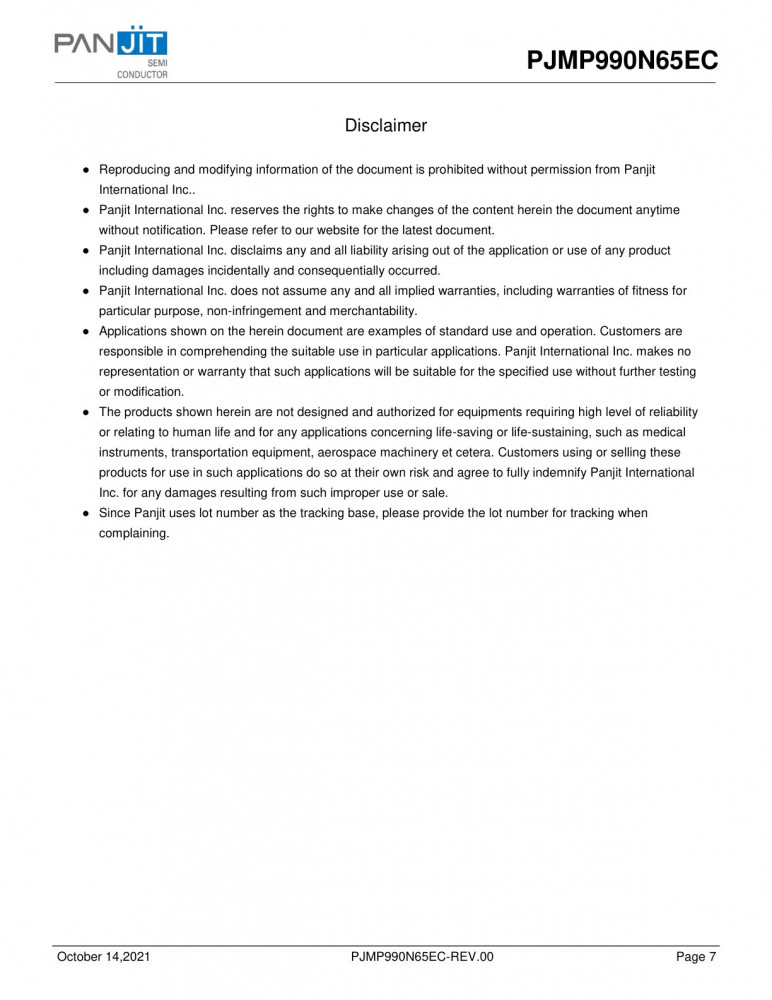 PJMP990N65EC datasheet page 7