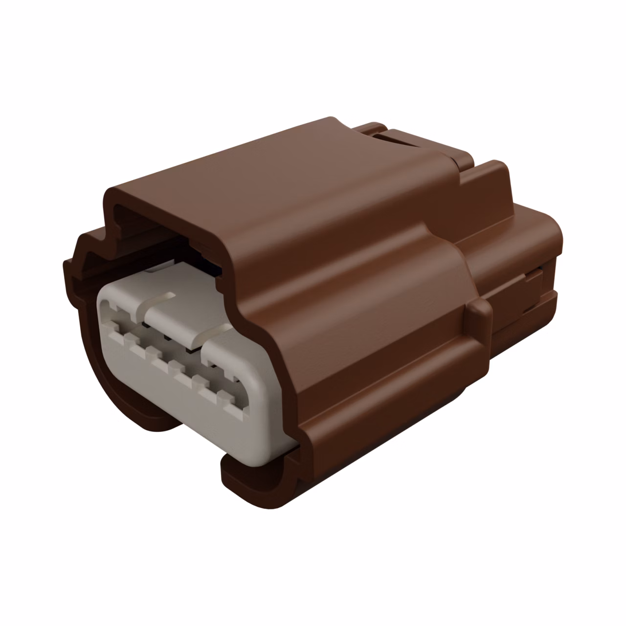 2.54mm MX64 Sealed Crimp Housing, Single Row, Kaizan Terminals, Brown, 6  Circuits, Key C, without CPA Lock for sale