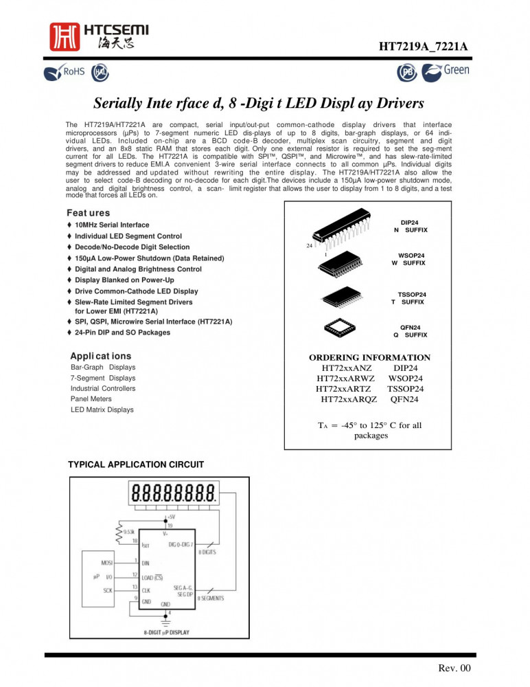 HT7221ARWZ datasheet page 1
